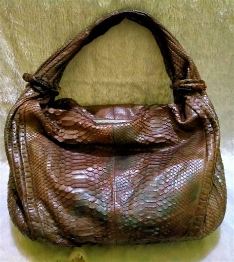TAS KULIT ULAR PHYTON ASLI Fesyen Wanita Tas Dompet Di Carousell