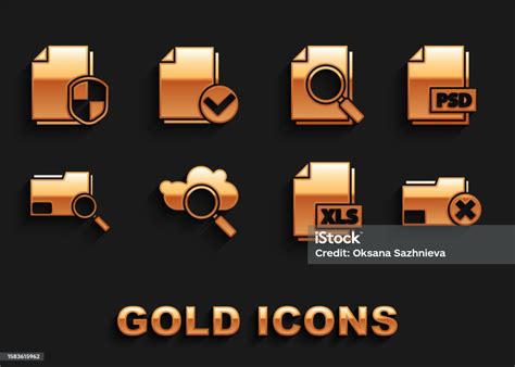 클라우드 컴퓨팅 Psd 파일 문서 폴더 삭제 Xls 개념 문서 검색 보호 및 확인 표시 아이콘을 설정합니다 벡터 0명에 대한 스톡 벡터 아트 및 기타 이미지 Istock