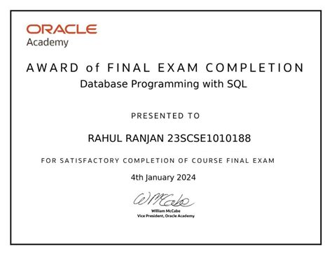 Rahul Ranjan On Linkedin Oracleacademy Databaseprogramming