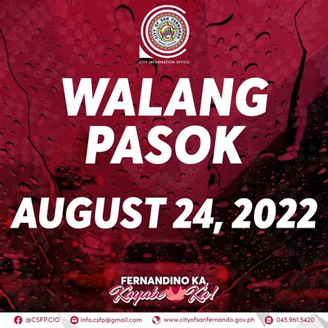 Class Suspension Advisory Csfp City Information Office Facebook