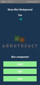 Make A Blur Background In React Native About React