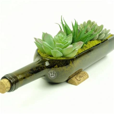 Wine Bottle Planter Etsy