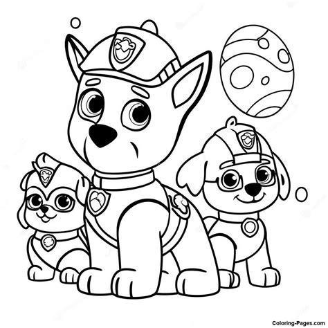 Paw Patrol Easter Coloring Page Coloring