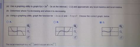 solved a use a graphing utility to graph f x 3x 3x on