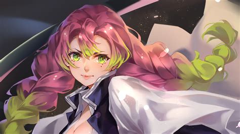 477888 4k Twintails Long Hair Multi Colored Hair Cleavage Green Eyes Unif Daftsex Hd