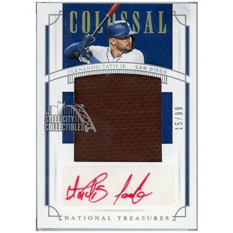 Fernando Tatis Jr 2019 Panini National Treasures Colossal Autograph