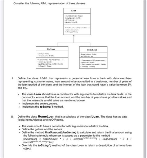 Solved Consider The Following Uml Representation Of Three Chegg