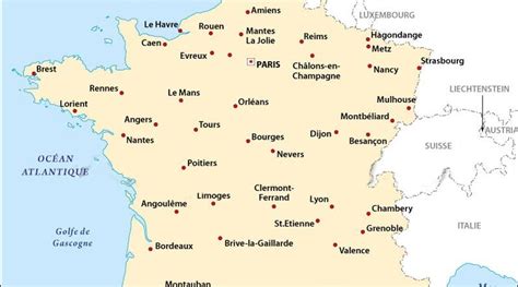 Carte Grande Villes De France Altoservices