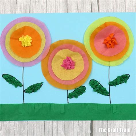 Tissue Paper Flowers The Craft Train