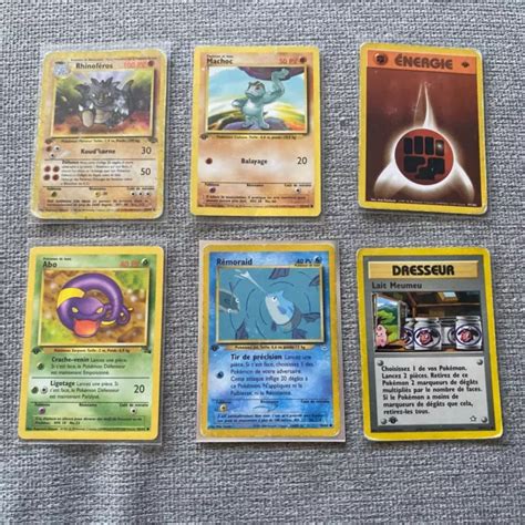 LOT DE 6 Cartes Pokemon Edition 1 Wizards Fossile Set De Base Jungle Neo Genesis EUR 17 00