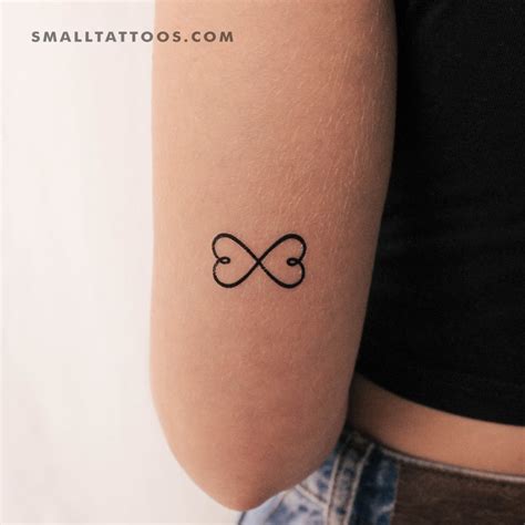 Double Heart Infinity Symbol Temporary Tattoo Set Of 3 Small Tattoos
