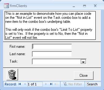 MS Access 2007 Populate Underlying Table When New Entries Are Keyed