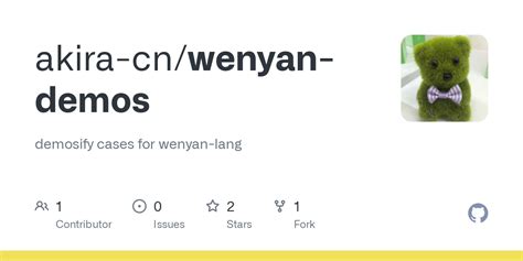 GitHub Akira Cn Wenyan Demos Demosify Cases For Wenyan Lang