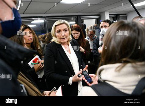 Marine Le Pen Candidate Of The Political Party Le Rassemblement