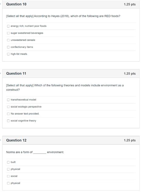 Question 10 125 Pts Select All That Apply