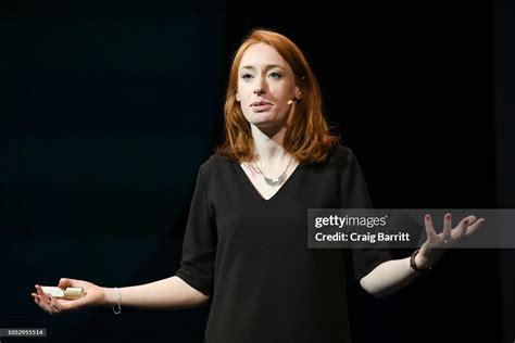 Broadcaster Lecturer And Mathematician Dr Hannah Fry Speaks Onstage