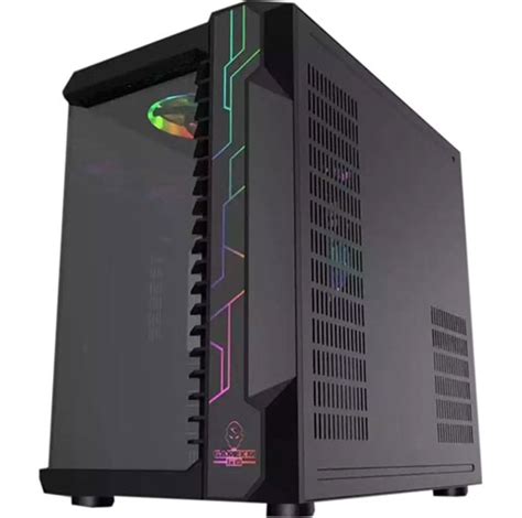 Coolman Robin Lll Black With 7 Argb Fans With Controller Empered Glass