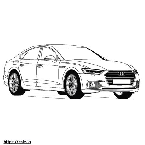 Audi Q5 Sportback S Line Quattro 2024 Coloring Page