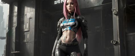 Download Wallpaper Girl Fantasy Art Cyberpunk Digital Art Fantasy