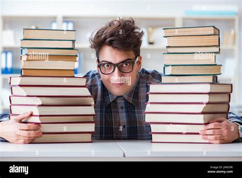 Nerd Funny Babe Preparing For University Exams Stock Photo Alamy