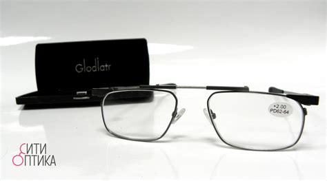 Складные очки с диоптриями в футляре Glodiatr G106