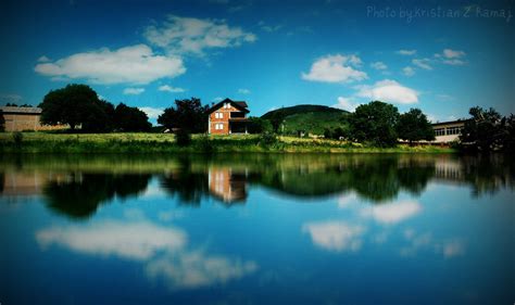 Wallpaper Sunlight Landscape Water Nature Reflection Grass Sky