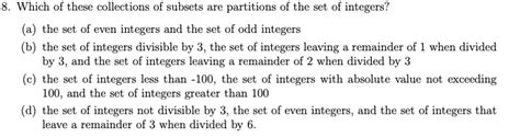 Solved Which Of These Collections Of Subsets Are Partitions