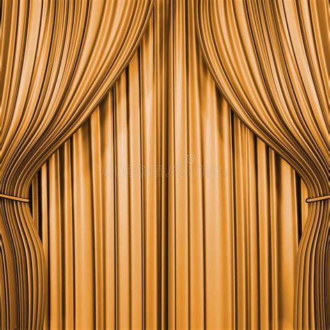 Gold Curtain Stock Illustration Illustration Of Silk 18016318