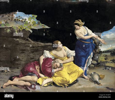 Orazio Gentileschi Lot And His Daughters Stock Photo Alamy