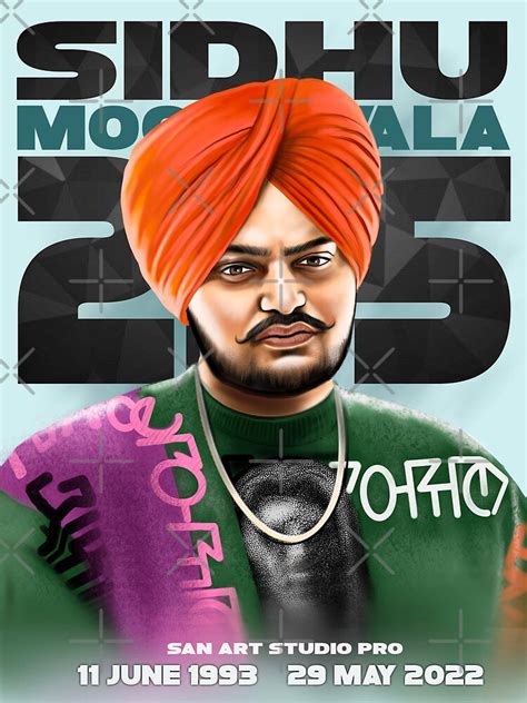 Sidhu Moosewala Art Print For Sale By Sansahota Redbubble