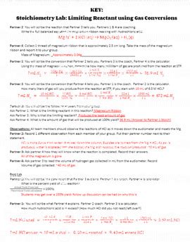 Limiting Reactant Lab Mg And HCl Gas Stoichiometry By BlackJax Science