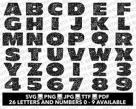 Circuit Business Font Svg Circuit Font For Cricut Circuit Font Svg