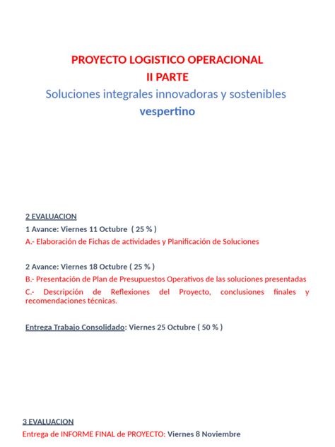 Pauta Ii Y Iii Parte Proyecto 2024 Vespeertino Pdf Presupuesto