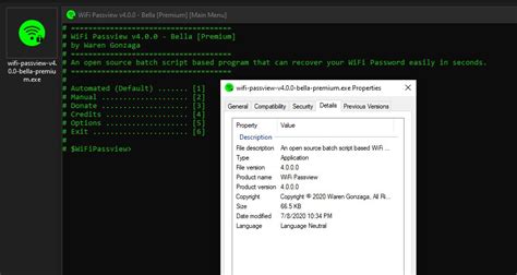 WiFi Passview V An Open Source Batch Script Based WiFi Passview For Windows