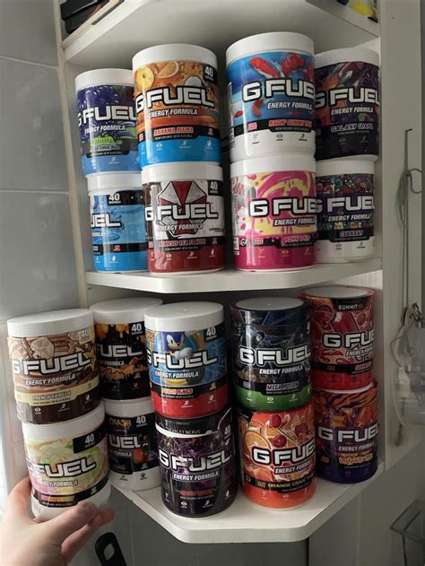 my collection of gfuel : GFUEL