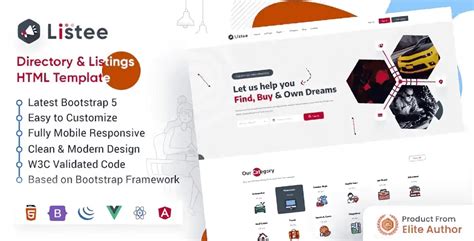 Listee Classified Ads And Directory Listing Template Html Angular Vuejs Reactjs Bliter Gpl