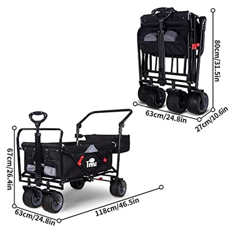 TMZ All Terrain Utility Folding Wagon Collapsible Garden Cart Heavy