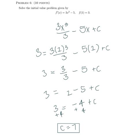 Solved Problem 6 10 Points Solve The Initial Value