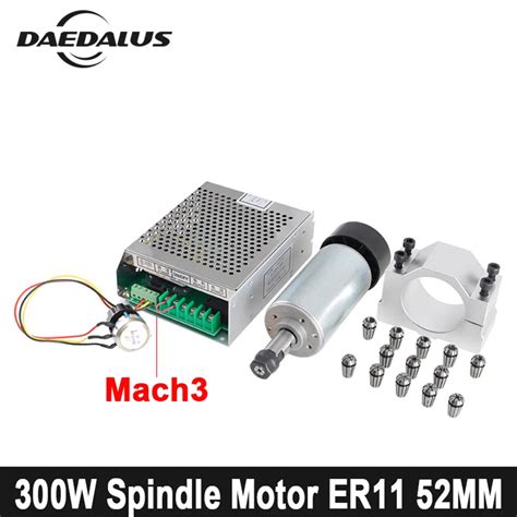 300w Cnc Spindle Motor Er11 Air Cooled Spindle Router Kit Mach3 Power