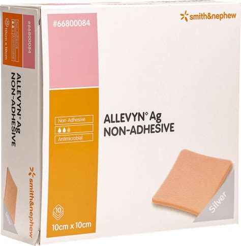 Allevyn Ag Non Adhesive Wundkompressen 10x10cm 10 Stück in der Adler