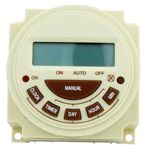 Pb374e Timer 240v Spst 7 Day Digital Panel Mount Pool And Spa Timer