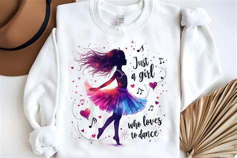 Just A Girl Who Loves To Dance Png Sublimation Design Pink Hearts