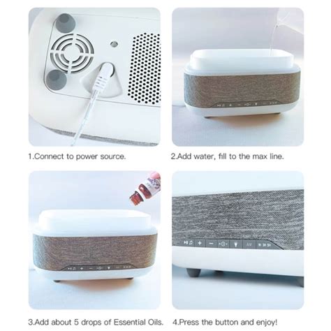 Buy Bluetooth Clock Aromatherapy Humidifier Speaker With 7 Color