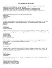 Psychology Final Exam Practice Quiz Course Hero