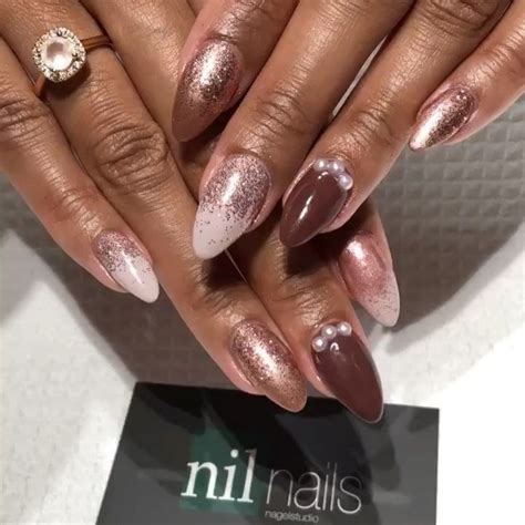 Rose Gold Chrome Ombré Mix And Match Done Tastefully Touch Of Pearl