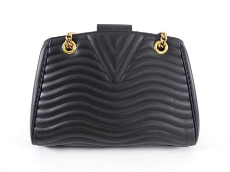 Louis Vuitton Black Quilted New Wave Chain Tote Bag I Miss You Vintage