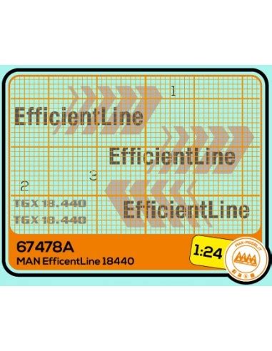 Decal MAN TGX Efficient Line MAN Kit Model Truck Decals 1 24 Max Model