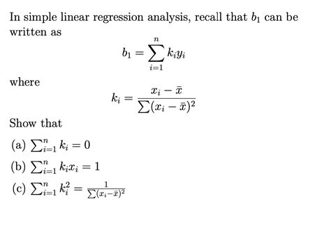 Solved In Simple Linear Regression Analysis Recall That B1 Chegg Com
