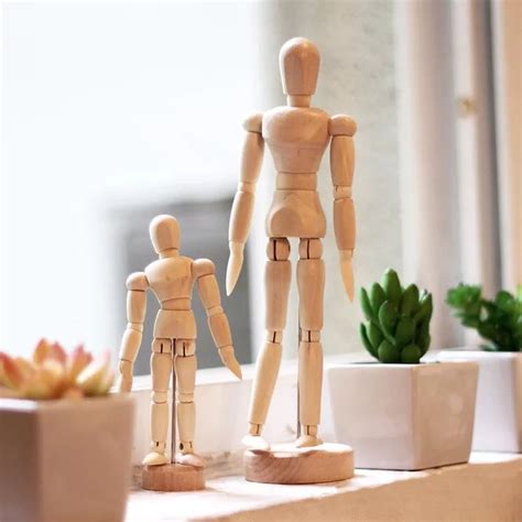 Wooden Human Mannequin Artist Human Figure Wooden Model Poseable Life