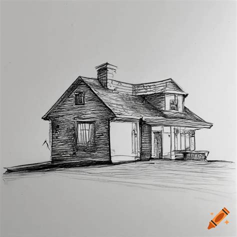1 Point Perspective Drawing House